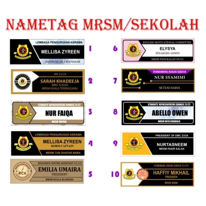 Name Tag Epoxy MRSM | MAGNET & PIN | Shopee Malaysia