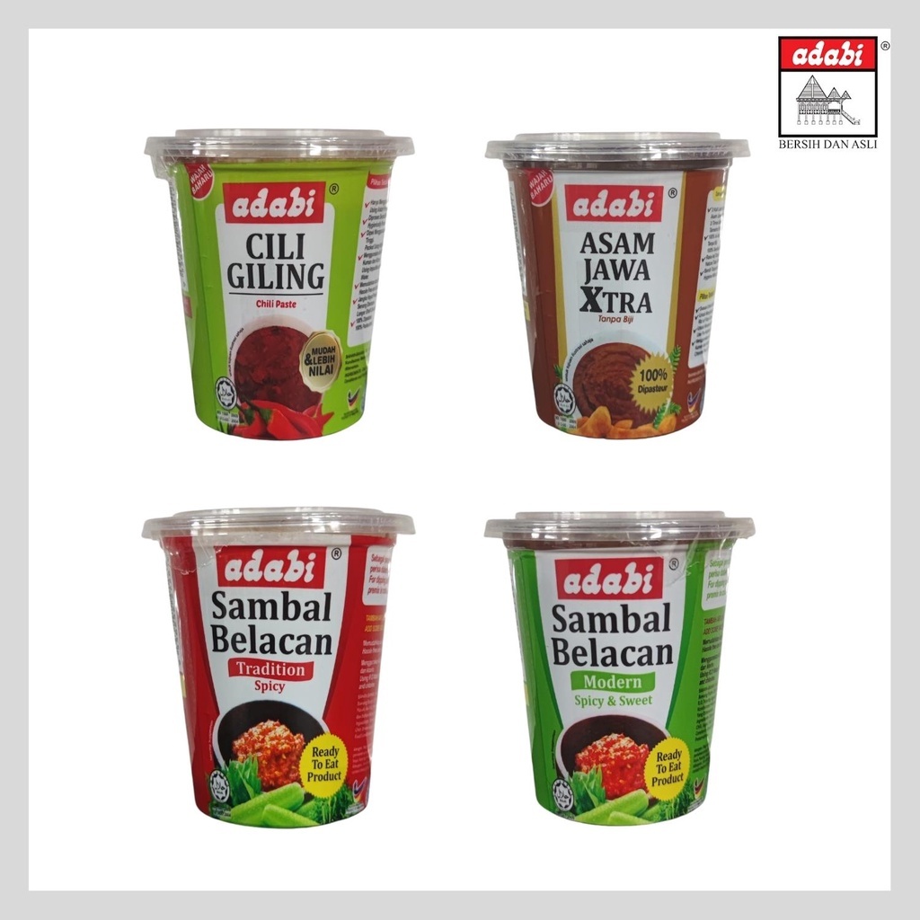 Adabi Asam Jawa Xtra Sambal Belacan Moden Tradisional Cili Giling