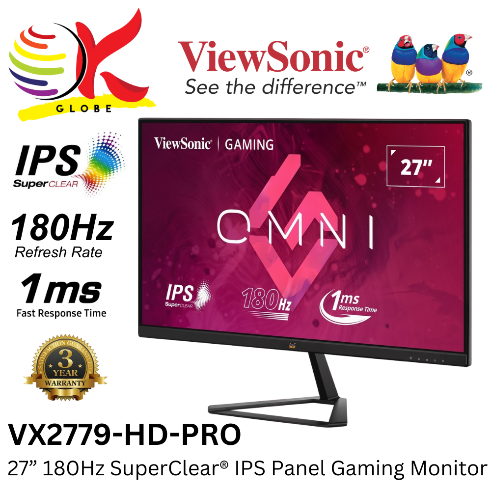 VIEWSONIC 27" VX2779-HD-PRO @180Hz LED FULL HD IPS PANEL GAMING LCD ...
