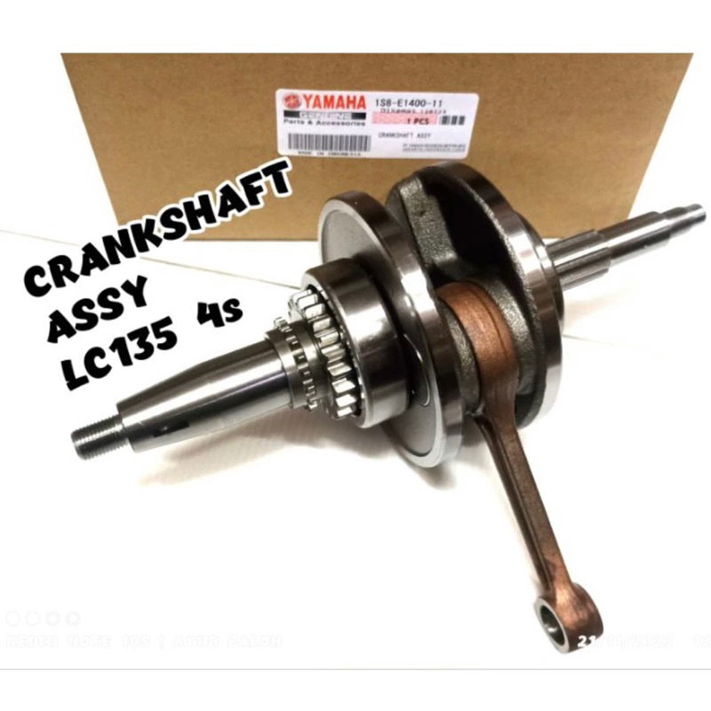 YAMAHA LC135 4S (AUTO CLUTCH) V1 LC 4 SPEED CRANKSHAFT ASSY CRANK SHAFT ORIGINAL INDONESIA ...