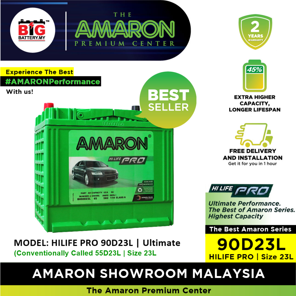 [Professional Replacement] 95D23L | 90D23L PRO | AMARON Car Battery ...