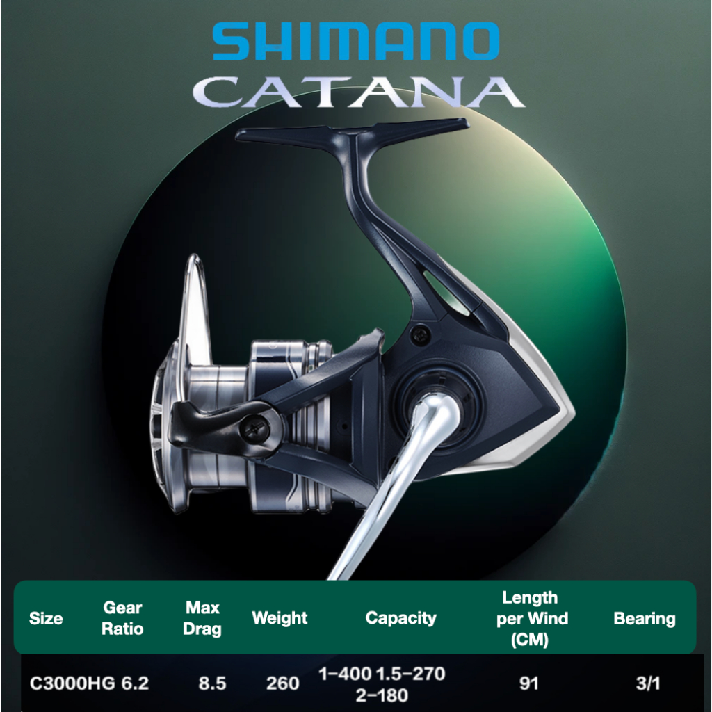 22 Shimano Catana Series Reel 100% Original Imported 1000/2500/C3000 ...