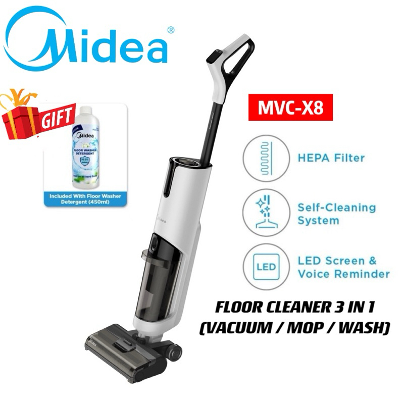 Midea Wet & Dry Vacuum MVC-X8 3 In 1 Vacuum Cleaner With Self Cleaning ...