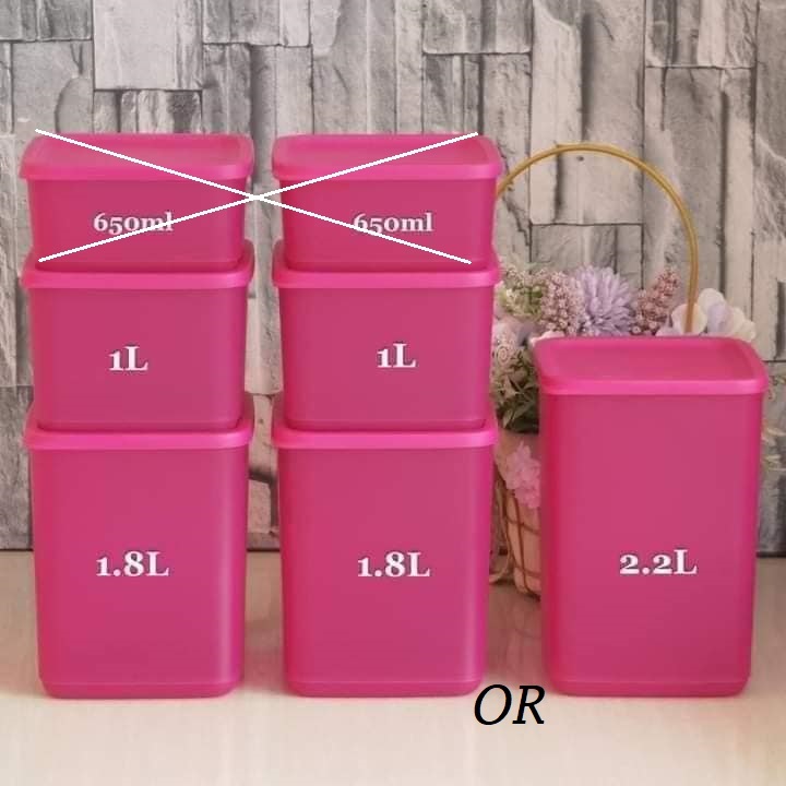 *1pc/2pcs*Tupperware So Fresh Square Set / Medium Square 1L / 1.8L ...