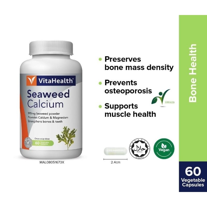 [Exp:2/27] VitaHealth Organic Seaweed Calcium 60’s | Shopee Malaysia