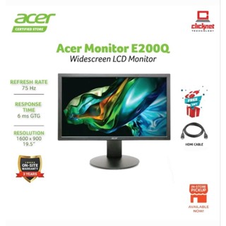 Acer E200Q 19.5" HD+ LED Backlit Monitor Black ( HDMI, VGA, 3 Yrs Wrty ) | Shopee Malaysia