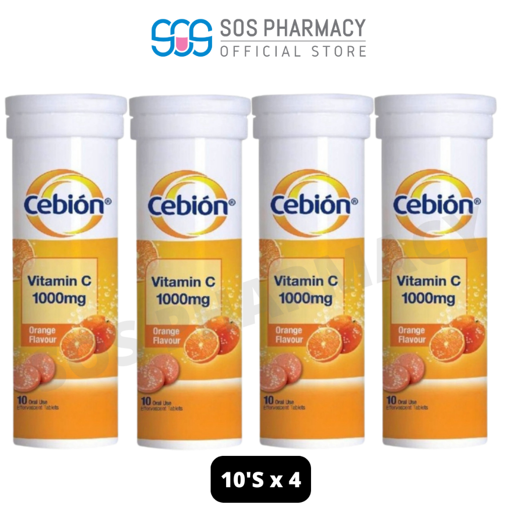 Cebion Vitamin C 1000mg Effervescent Orange Flavour (10'S/20'S/40'S/40 ...