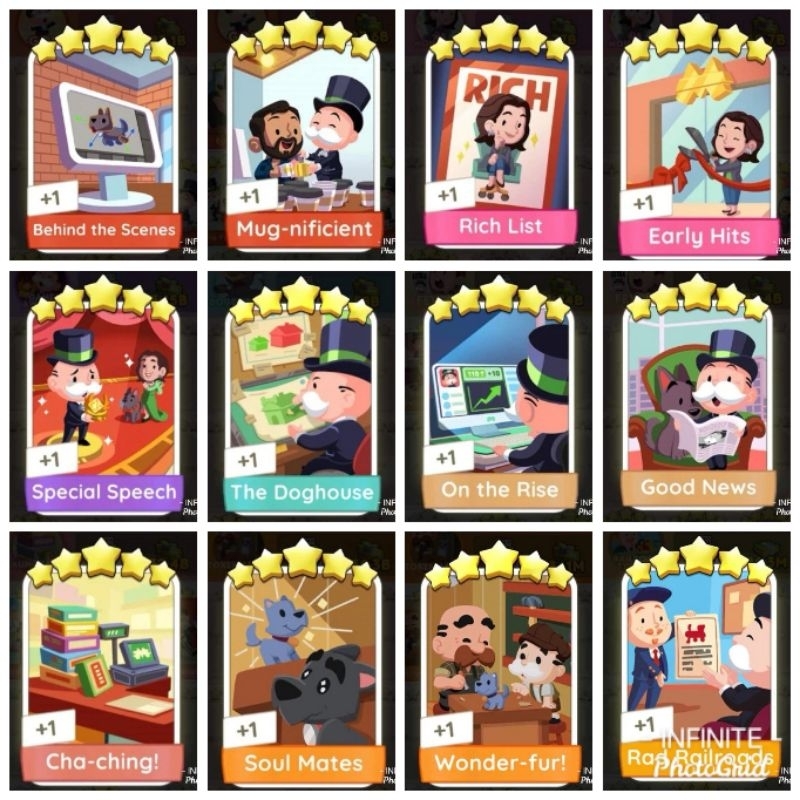 MONOPOLY GO STICKER (ALL AVAILABLE 1-5STAR) | Shopee Malaysia