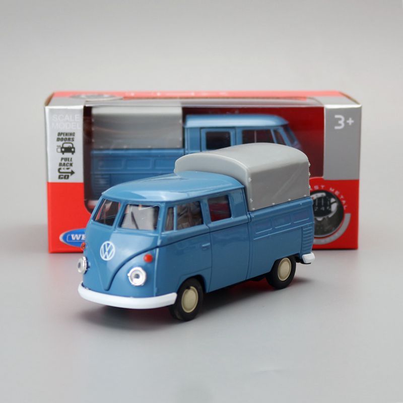 1:36 Volkswagen T1 Double Cabin Pick Up Diecast Alloy Model Car Mini ...