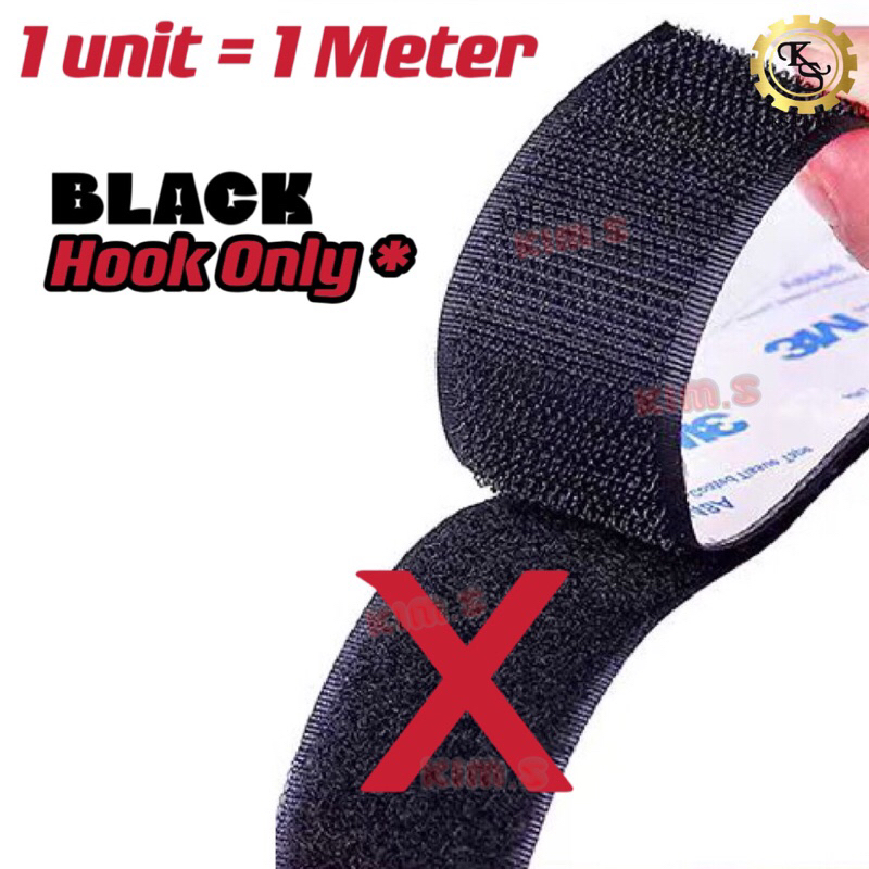 Kim.S [ 1 Meter ] Velcro Tape Self 3M Adhesive Hook & Loop Fastener Mosquito Net With 3M Velcro ...