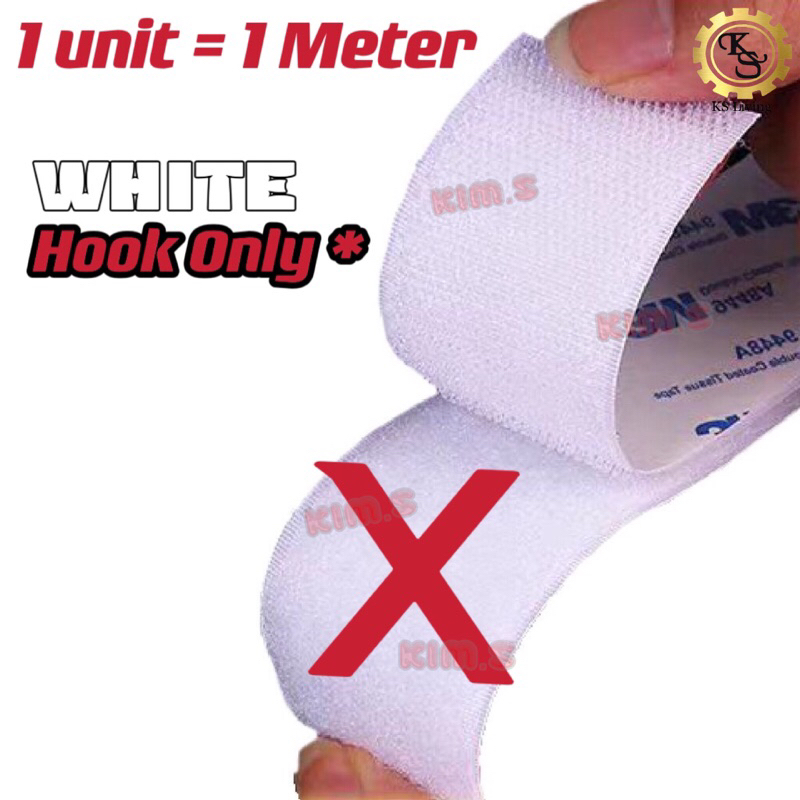 Kim.S [ 1 Meter ] Velcro Tape Self 3M Adhesive Hook & Loop Fastener Mosquito Net With 3M Velcro ...