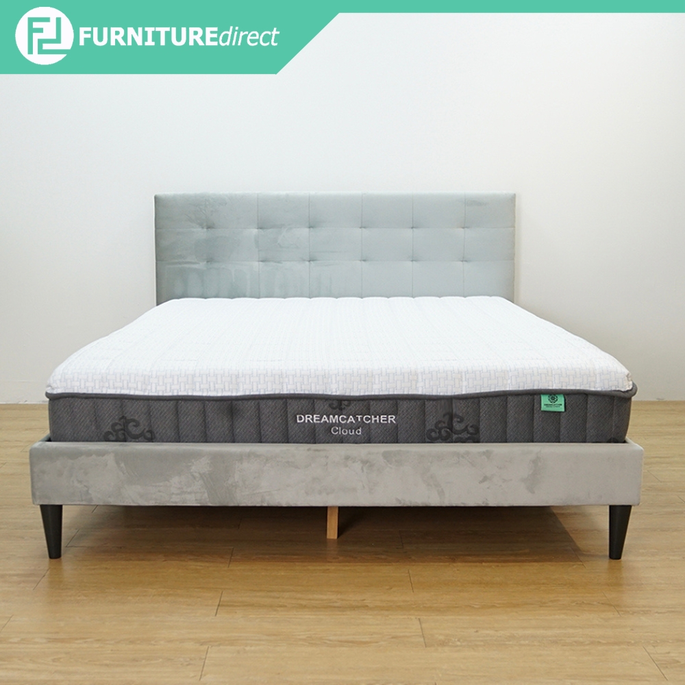 Furniture Direct EBONY queen bed frame fabric queen size bedframe ...
