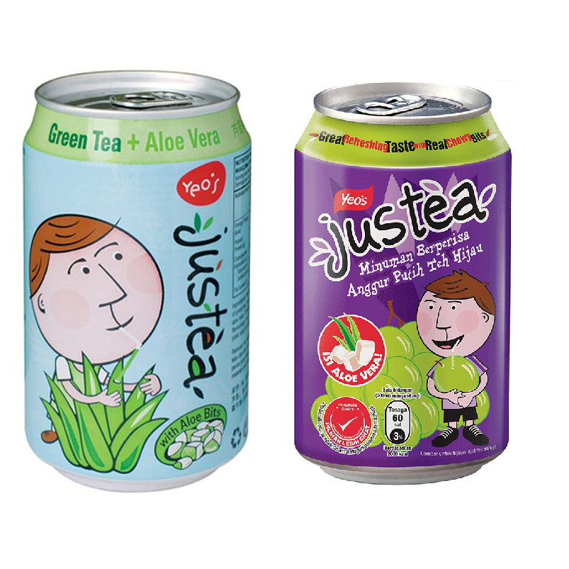 Yeo's Justea AloeVera GreenTea / WhteGrape GreenTea 300ML | Shopee Malaysia