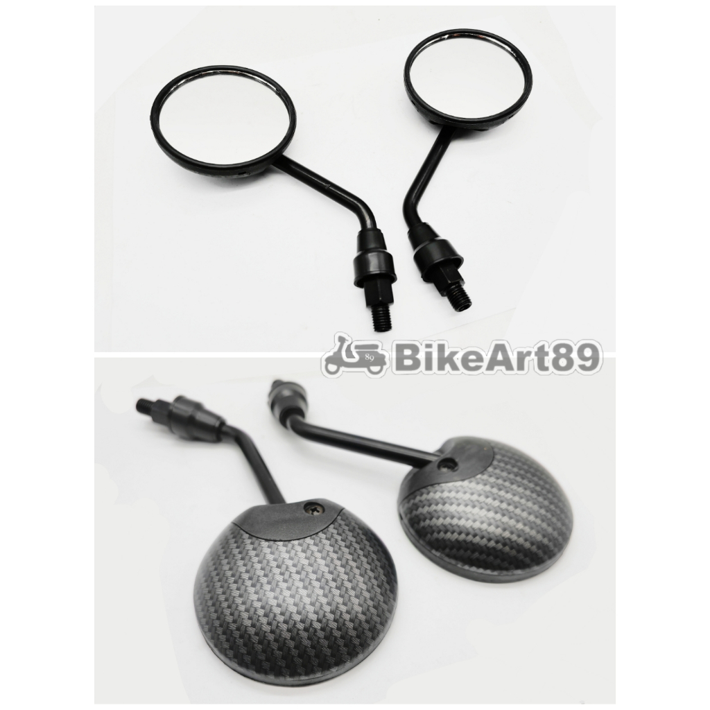 Side Mirror Universal Classic HONDA YAMAHA Mini Cermin Bulat Motor ...
