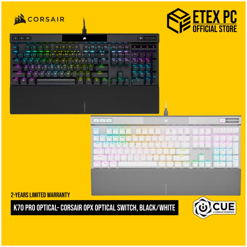 CORSAIR K70 PRO RGB Optical-Mechanical Gaming Keyboard With Pbt Double Shot PRO Keycaps - Opx ...