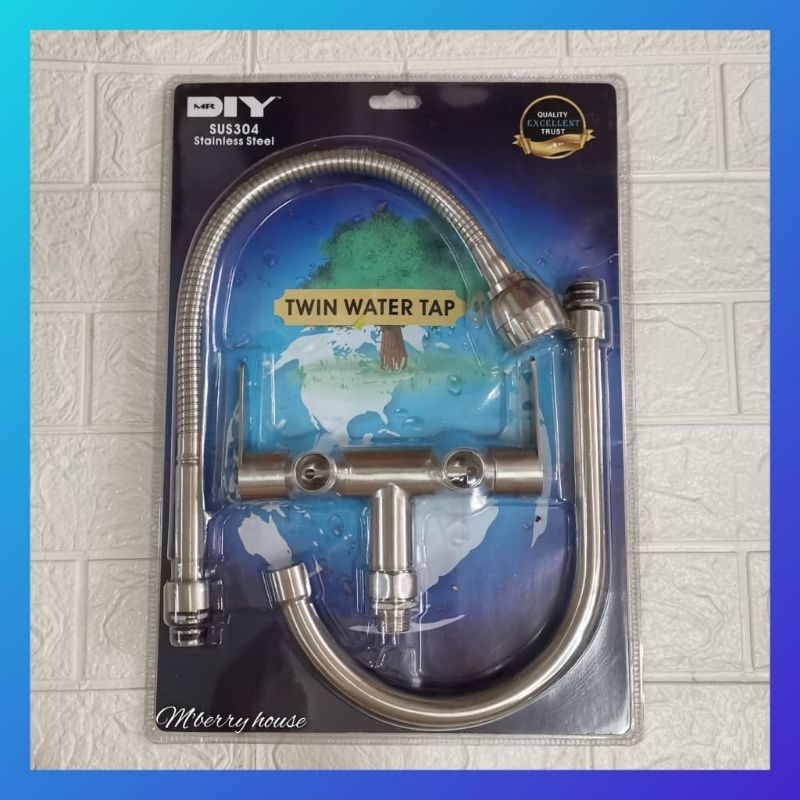 MR.DIY Twin Water Tap （Wall Mount Type) | Shopee Malaysia