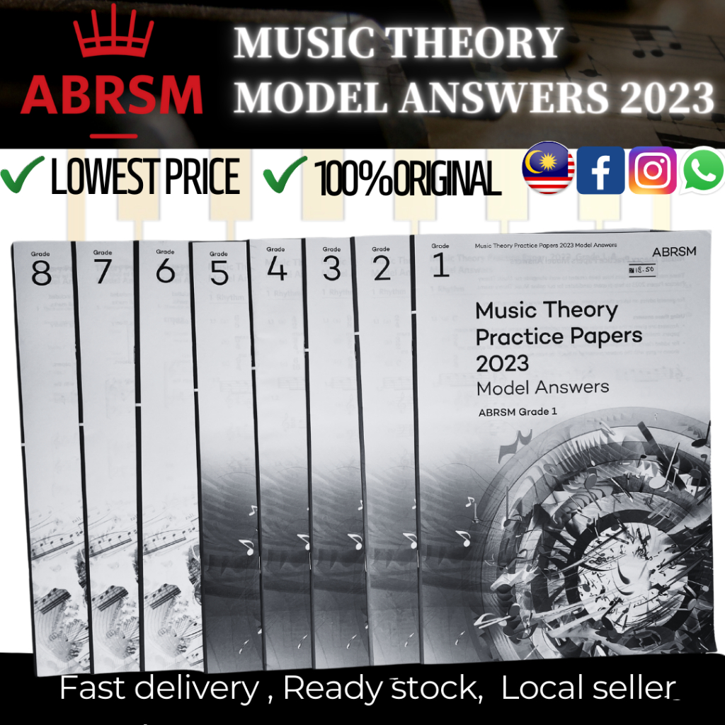 ☆ABRSM MODEL ANSWERS☆ MUSIC THEORY PRACTICE PAPER 2023 GRADE 1 - 8 | Shopee Malaysia