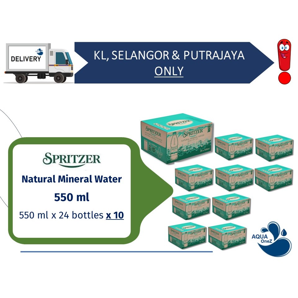 Spritzer Natural Mineral Water 550ml x 24 bottles [Bundle 10] | Shopee Malaysia