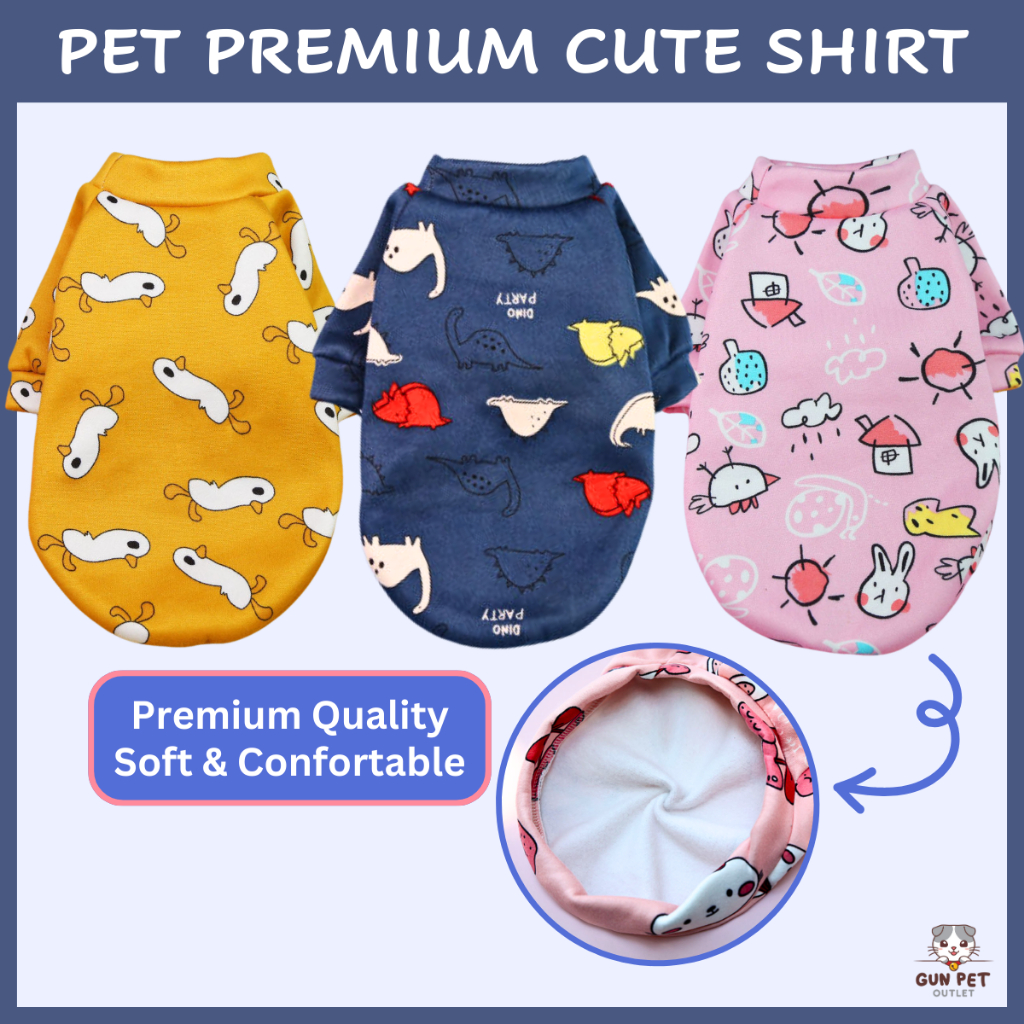 GUN PET Pet Shirt Baju Kucing Cat Dog Murah Baju Kucing Comel Pet Cloth ...