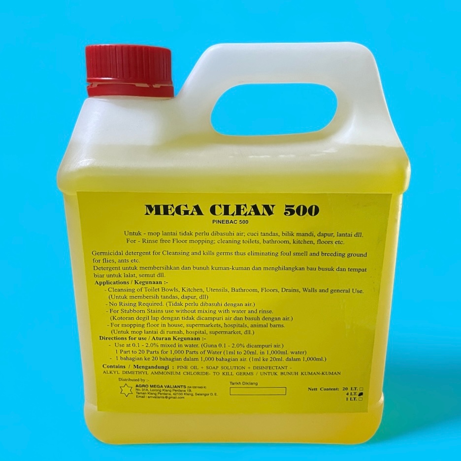 Mega Clean PineClean - Pinebac 500 - ( Cecair pembersih pembasmi kuman ...