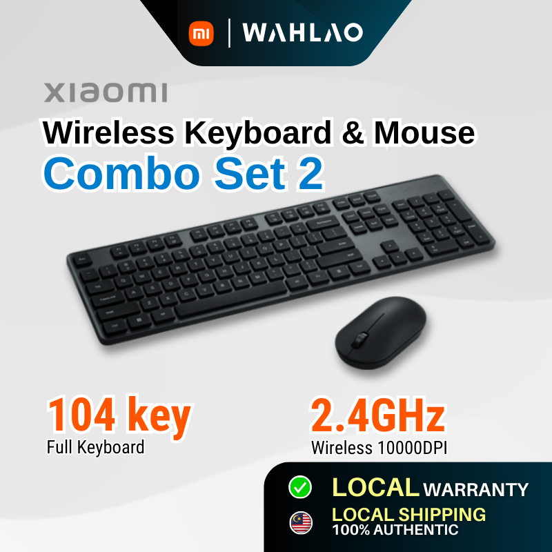 Xiaomi Mi Wireless Keyboard And Mouse Combo Set Version 2 Shopee Malaysia