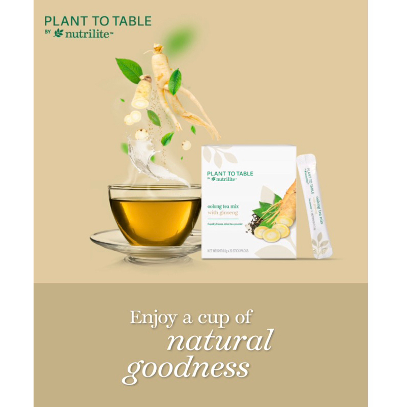 Plant To Table By Nutrilite Oolong Tea Mix With Ginseng | Shopee Malaysia