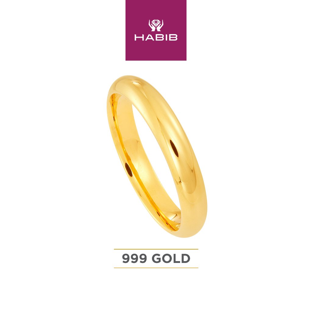 HABIB 999/24K Yellow Gold Ring WWGR1581123 | Shopee Malaysia