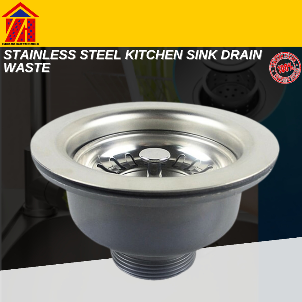 L MALL Floor Grating & Drainer Stainless Steel Kitchen Sink ,Waste ...