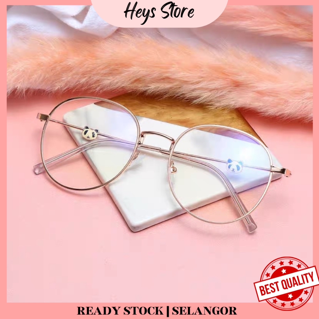 Heys Cute Bear Fashion Spectacles Cute Girl Glasses Round Frame Cermin ...
