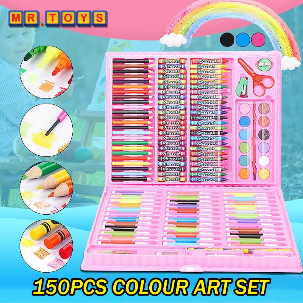 150pcs Kids Coloring Art Set Painting Drawing Tool Artist Stationery ...