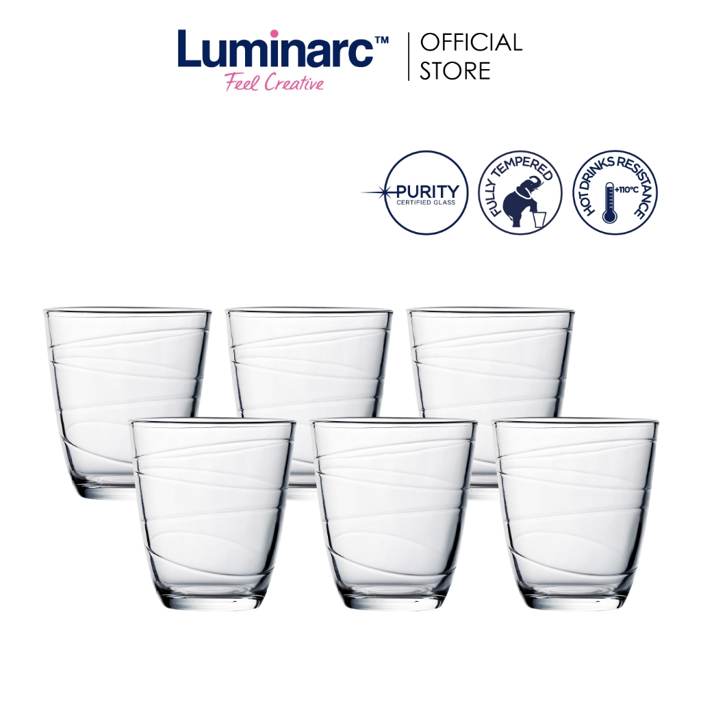 Luminarc 6Pcs Neo Water Glass Set - Circle Design (310ML) [Model: Q8570 ...