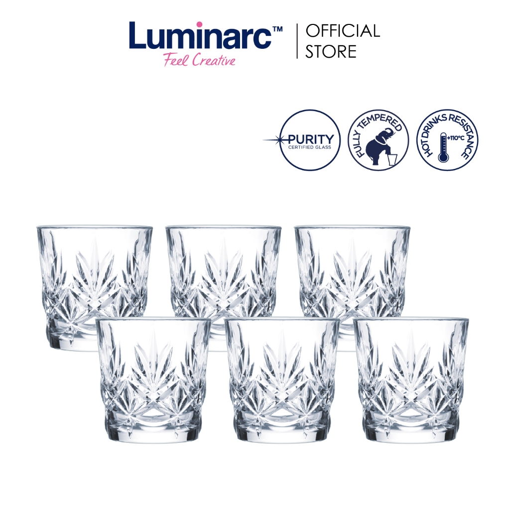 Luminarc 6Pcs Annecy Old Fashioned Water Glass Set - (300ML) [Model ...