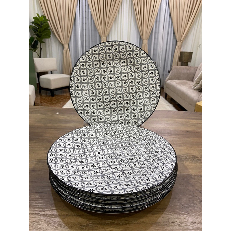 6pcs Set Pinggan Mangkuk Raya Dinner Set Pallazo Kitchenware Porcelain ...