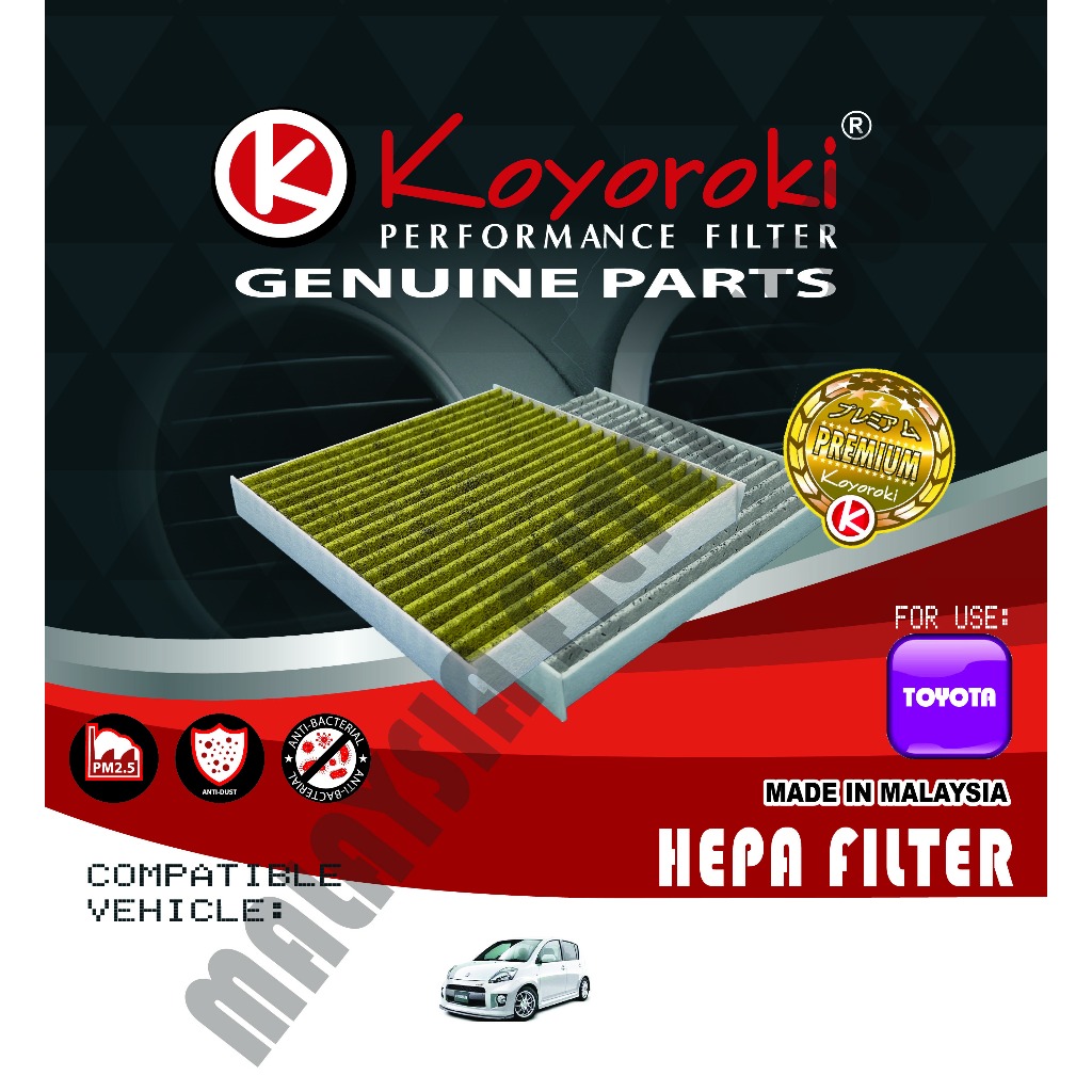 "PM2.5+CARBON HEPA" TOYOTA PASSO RACY(QNC10) 1.3,1.5 'ENGINE" PENAPIS ...