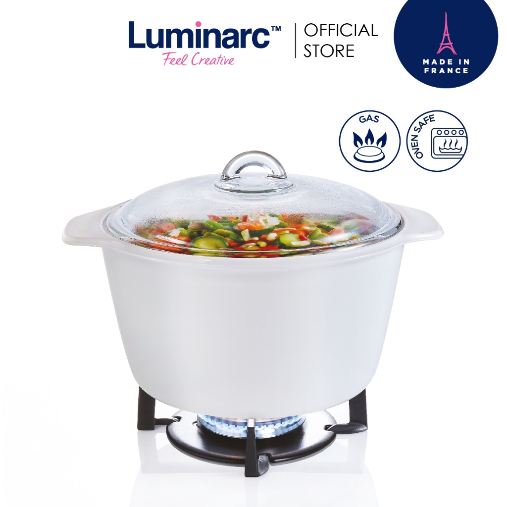 Luminarc Vitro Blooming White Casserole - (5 Liter) [Model: N1617 ...