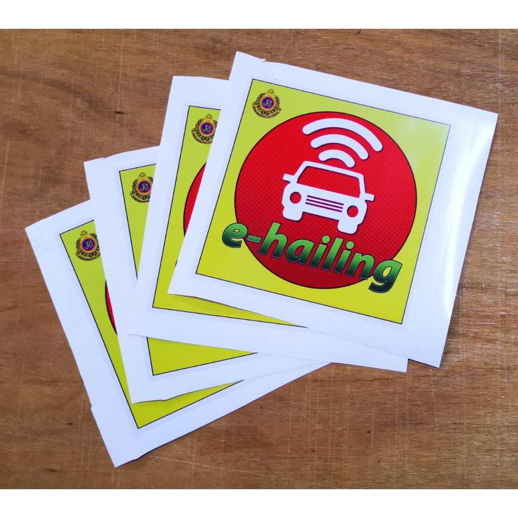 STICKER LABEL E-HAILING CAR TAMPAL LUAR 15 X 15 CM | Shopee Malaysia