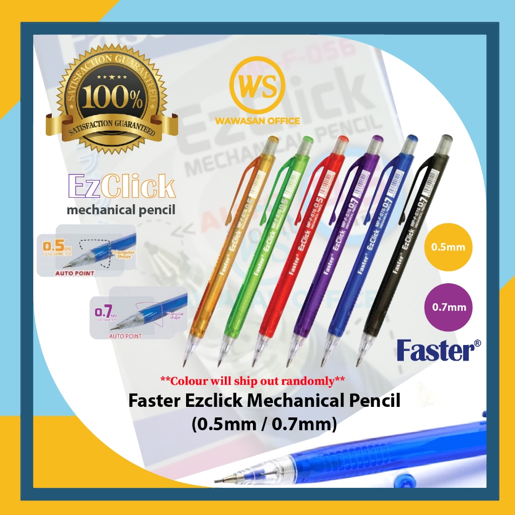 Faster Ezclick Mechanical Pencil / Faster Mechanical Pencil / Pensel Tekan Pilot / Pensil Tekan ...