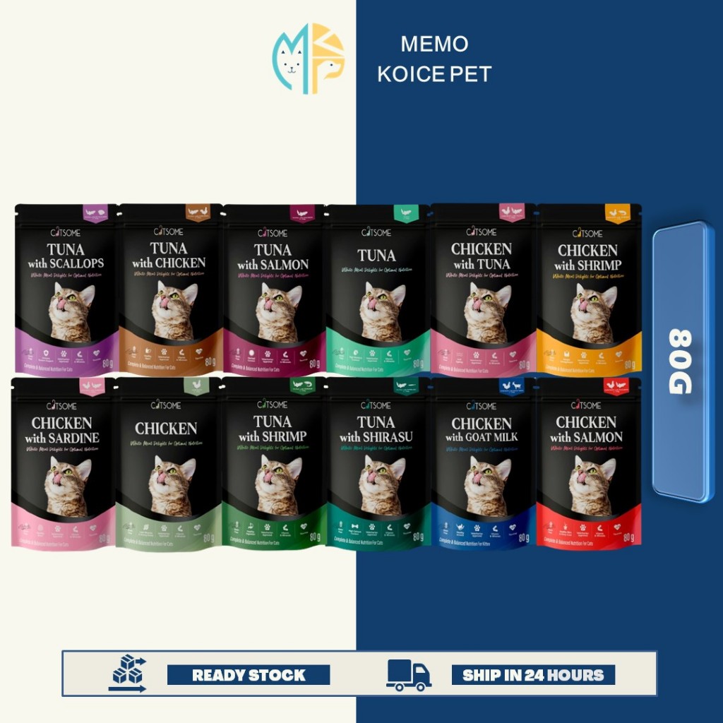 Catsome Wet Food Pouch 80G - (Chicken/ Tuna)Grain Free Completed ...