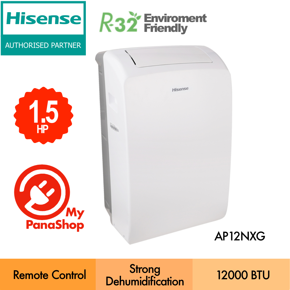 Hisense Portable AirCond R32 Air Conditioner ( 1.5HP / 1.0HP ) AP12NXG ...