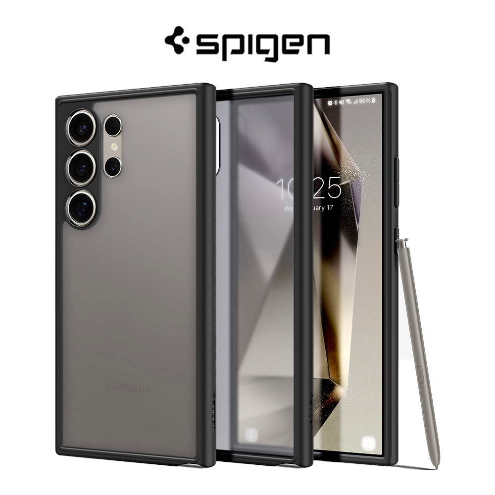 Spigen Samsung S24 Ultra Casing 6.8" Ultra Hybrid Frost Back Matte Drop Protection Semi ...