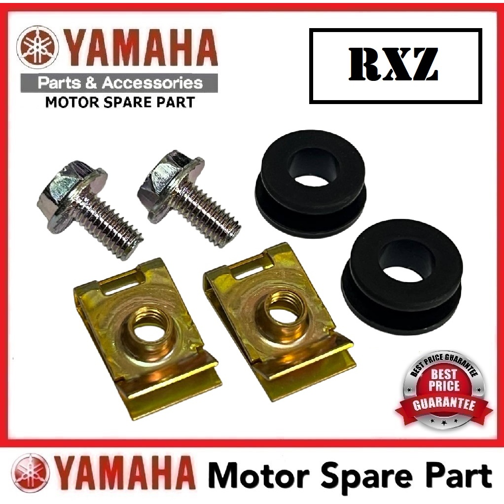 YAMAHA RXZ COWLING BRACKET BOLT NUT & RUBBER & CLIP ASSY 0 COWLING ...
