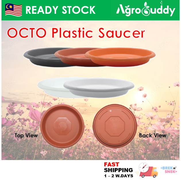 AgroBuddy OCTO Plastic Flower Pot Saucer S130 S170 S235 | Tray Pasu ...