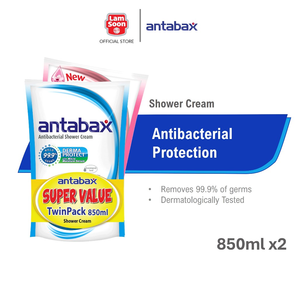 Antabax Shower Cream 850ml x 2 - Fresh + Gentle Care | Shopee Malaysia