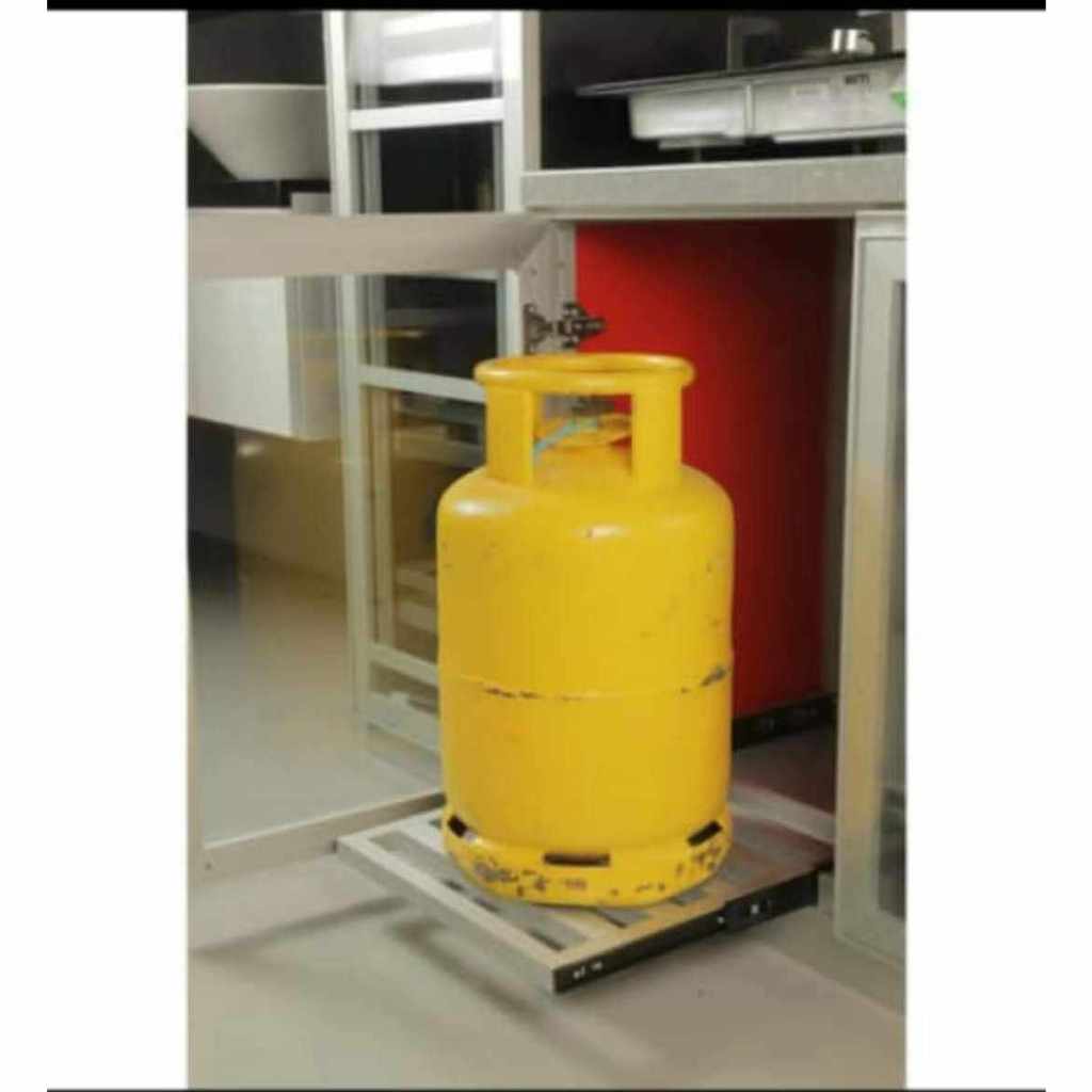 Kitchen Cabinet Aluminium Gas Cylinder Roller Slide / Gas Tank Roller ...
