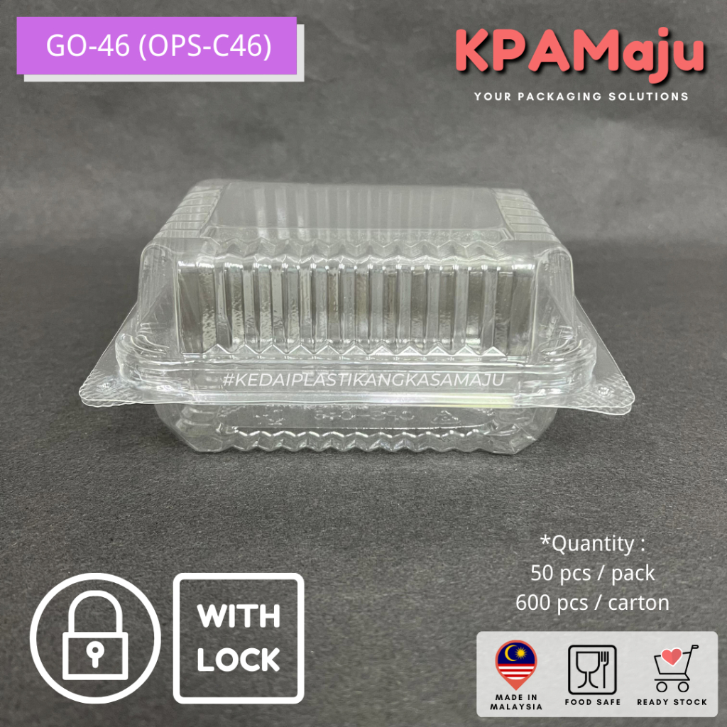 [600pcs/carton] GO-46 (OPS-C46) - Bakery Disposable Plastic Clear ...