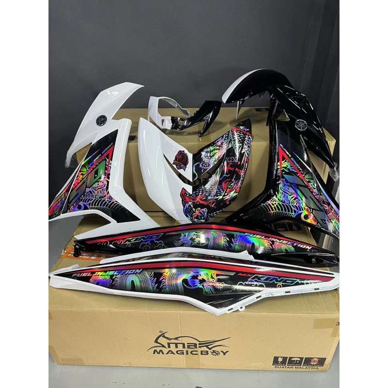 MAGIC BOY COVER SET CUSTOM Y15ZR V1/V2 DRAGON WHITE-BLACK 2024 | Shopee ...