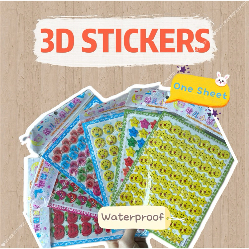 3D STICKERS (one sheet) | Shopee Malaysia