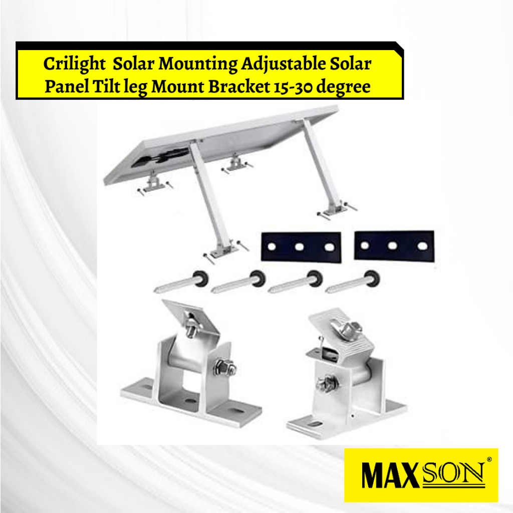 Crilight Solar Mounting Adjustable Solar Panel Tilt leg Mount Bracket 15-30 degree | Shopee Malaysia