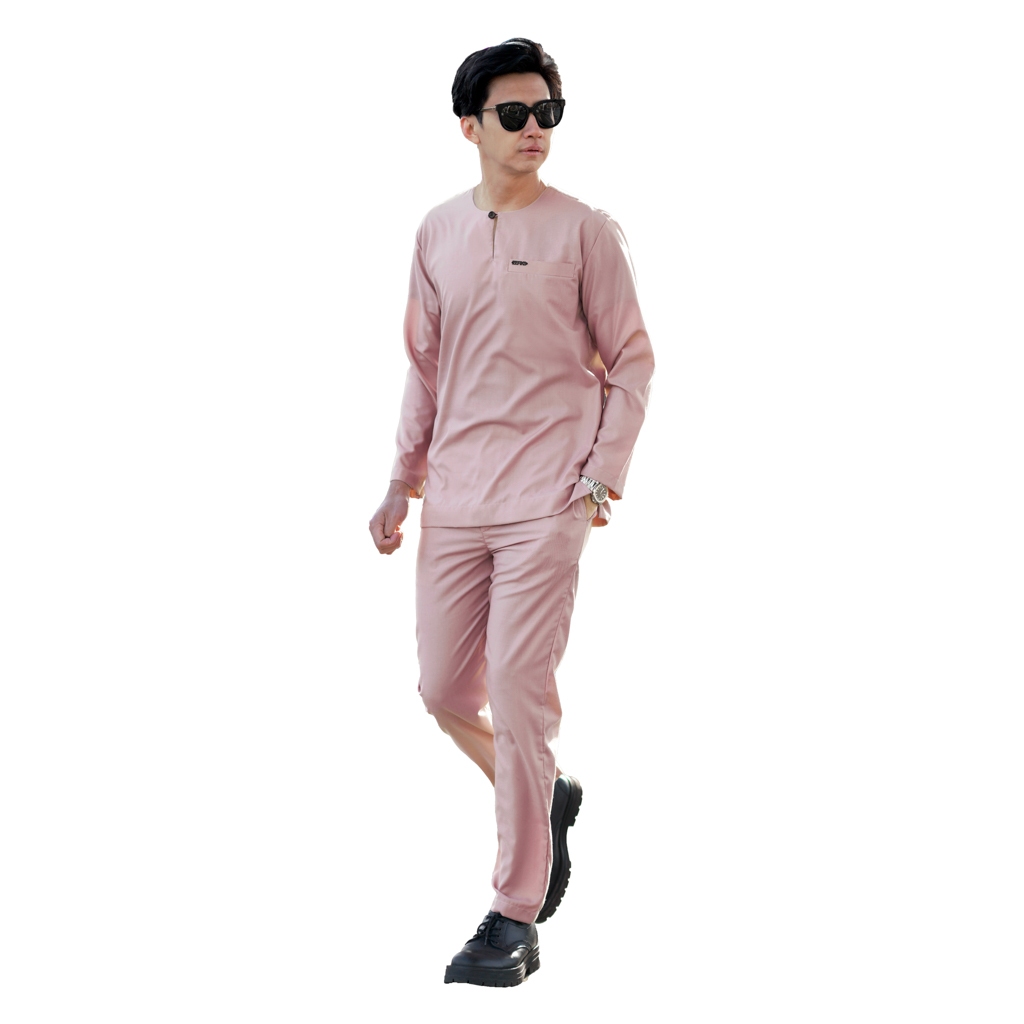 Zefiks Nadeem Baju Melayu - Pink | Shopee Malaysia