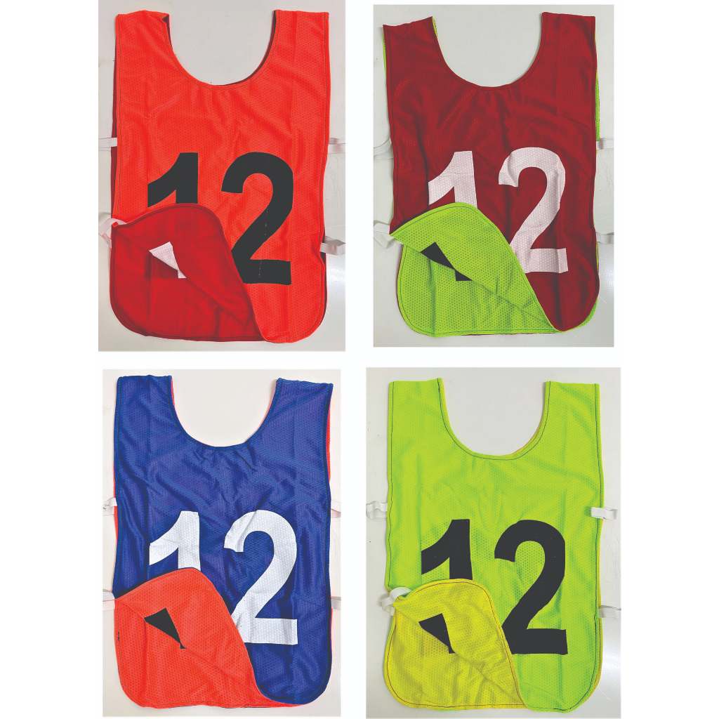 Reversible (2sided) Football Soccer Bibs 1-12 with numbers. Senior ...